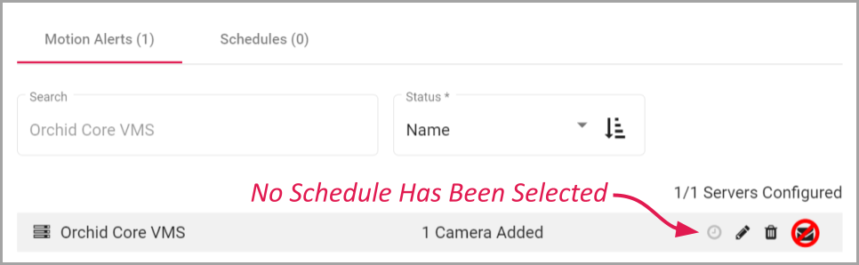 Adding Motion Alerts - Orchid Hybrid/Fusion VMS Administrator Guide - 22.6