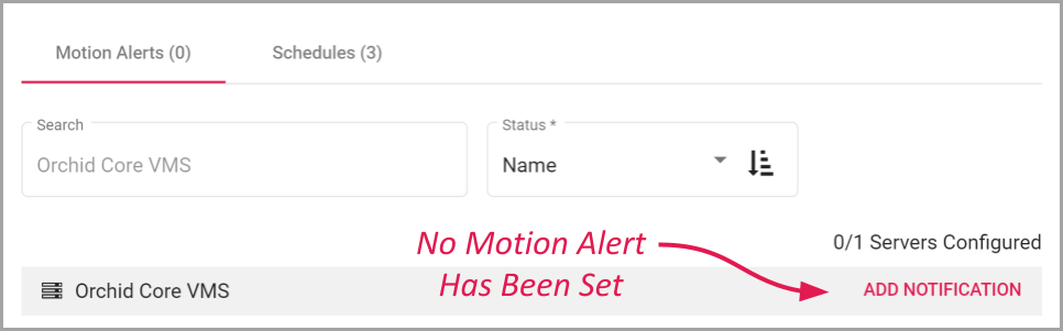 Adding Motion Alerts - Orchid Hybrid/Fusion VMS Administrator Guide - 22.6