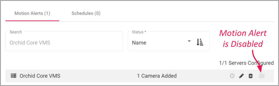Adding Motion Alerts - Orchid Hybrid/Fusion VMS Administrator Guide - 22.6
