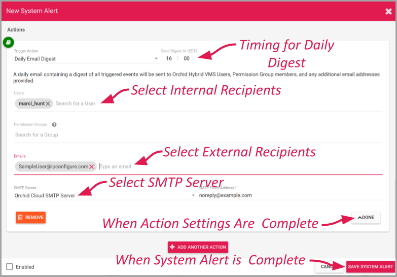 Adding System Alerts - Orchid Hybrid/Fusion VMS Administrator Guide - 22.6