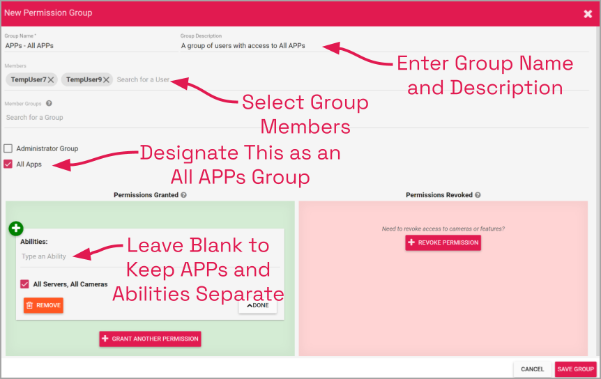 Add an “All APPs” Permission Group - Orchid Fusion/Hybrid VMS ...