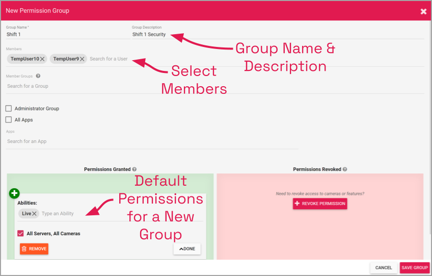Add a Permission Group with Individual Members - Orchid Fusion/Hybrid ...