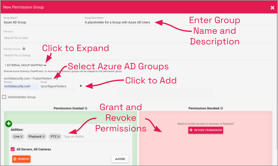 Add a Permission Group for Azure Active Directory - Orchid Hybrid ...