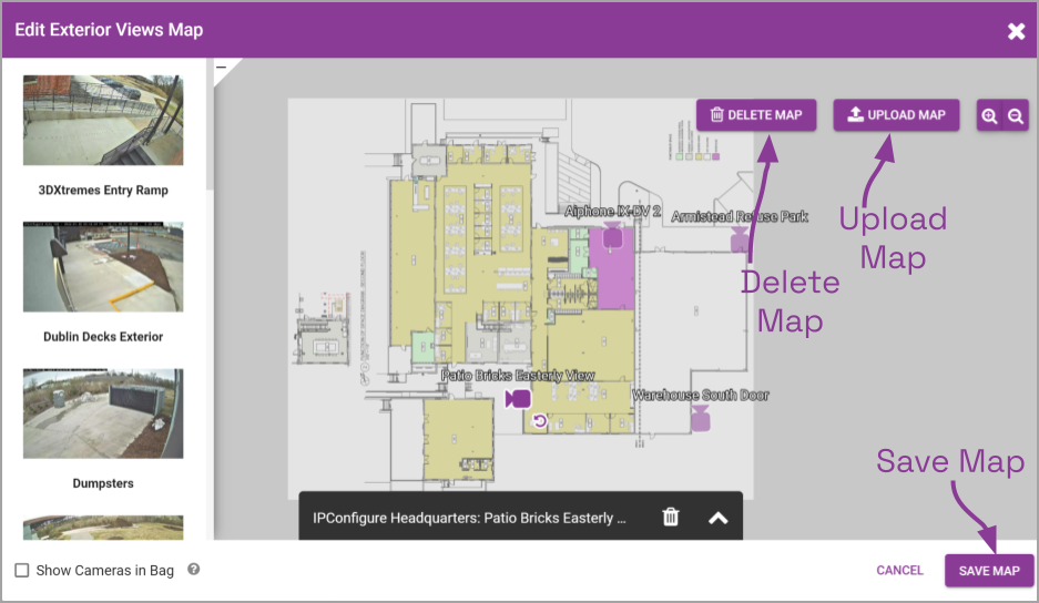 Delete a Map - Orchid Hybrid/Fusion VMS Administrator Guide - 23.3