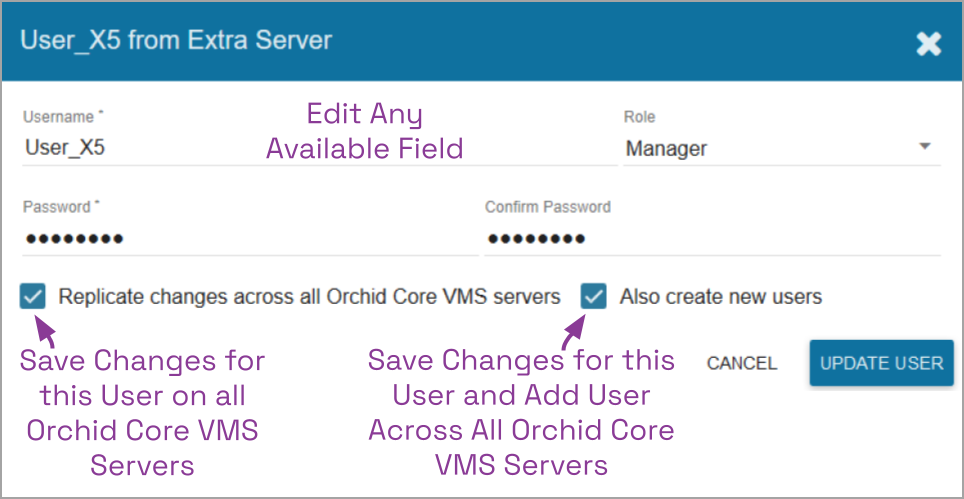 Editing Existing Orchid Users - Orchid Hybrid/Fusion VMS Administrator ...