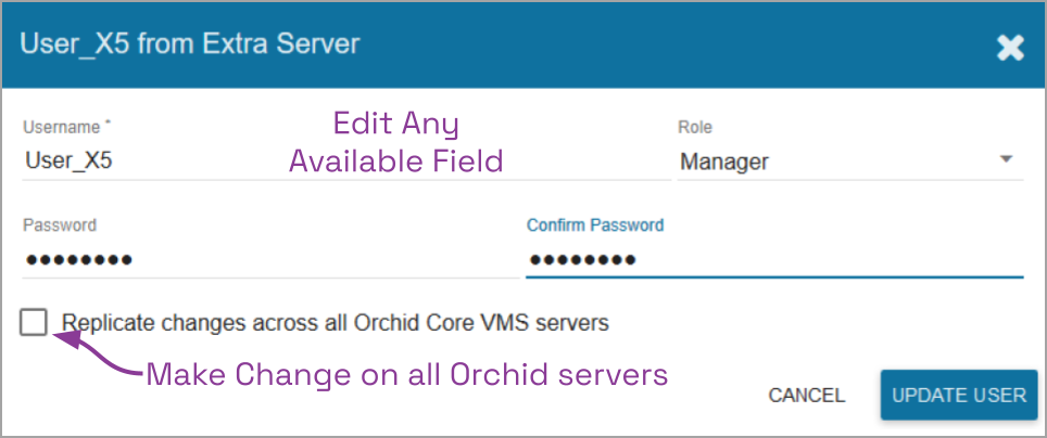 Editing Existing Orchid Users - Orchid Hybrid/Fusion VMS Administrator ...