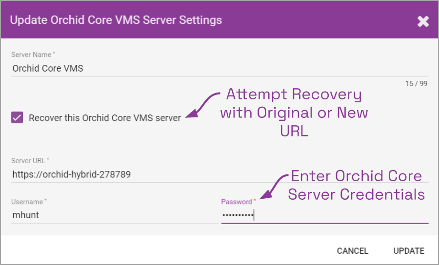 Edit Orchid Core VMS Server Settings - Orchid Hybrid/Fusion VMS ...