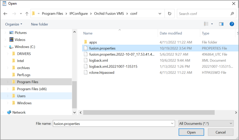 How to Edit a Configuration File in Windows - Orchid Fusion VMS ...