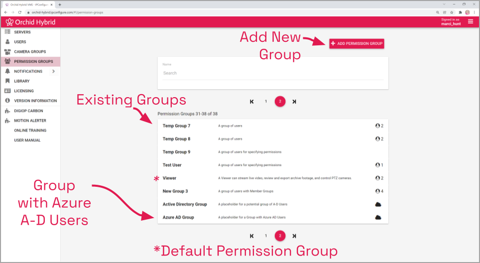 Add a Permission Group for Azure Active Directory - Orchid Hybrid ...