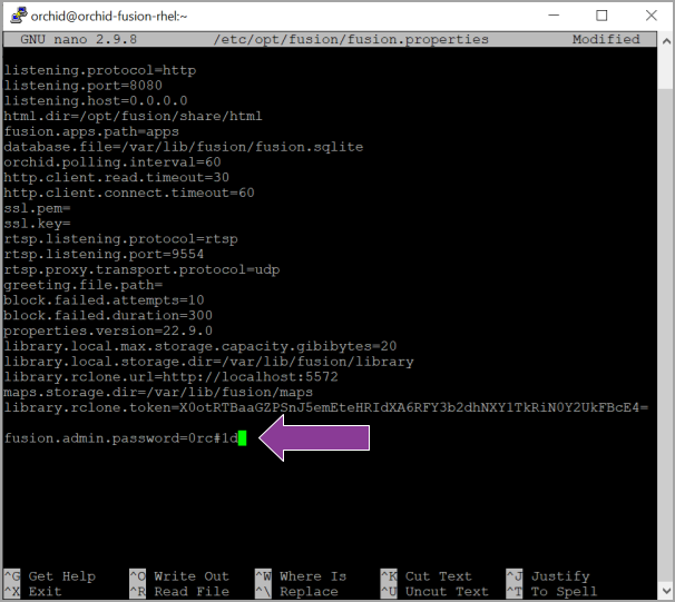 How to Edit a Configuration File in Red Hat - Orchid Fusion VMS Installation Guide - 22.12