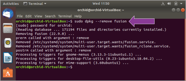 Uninstalling Orchid Fusion VMS in Ubuntu 16.04 to 22.04 - Orchid Fusion ...