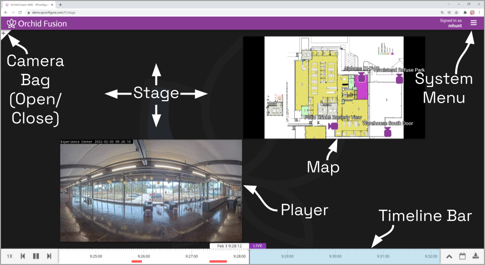 User Interface Overview - Orchid Hybrid/Fusion VMS User Guide - 23.3