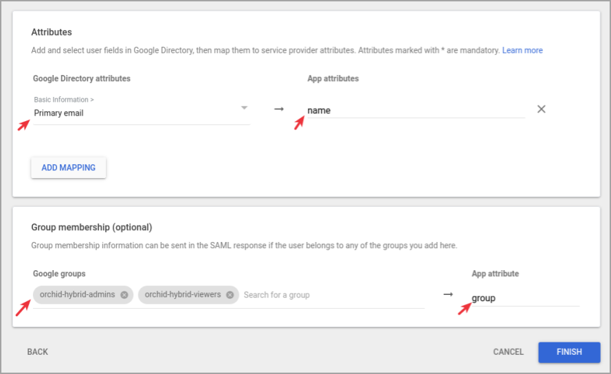 Identity Provider: Google Workspace - Orchid Fusion VMS Installation Guide - 24.6