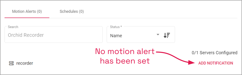 Adding Motion Alerts - Orchid Hybrid/Fusion VMS Administrator Guide - 23.12