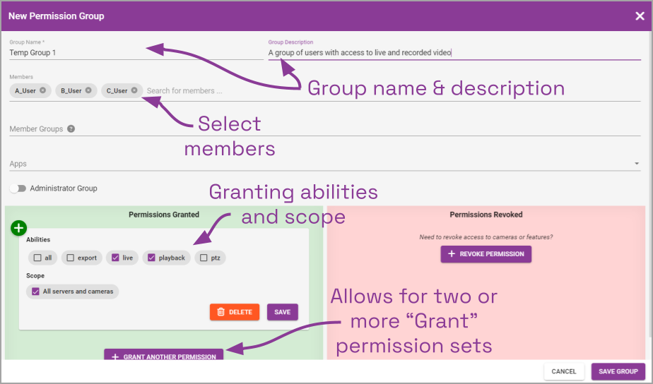 Add a Permission Group with Individual Members - Orchid Hybrid/Fusion ...