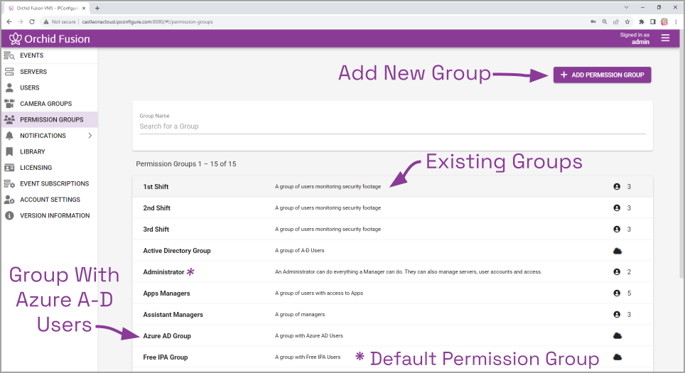 Add a Permission Group for Azure Active Directory - Orchid Hybrid ...