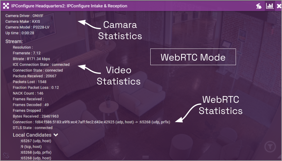 Viewing Player Statistics - Orchid Hybrid/Fusion VMS User Guide - 23.12