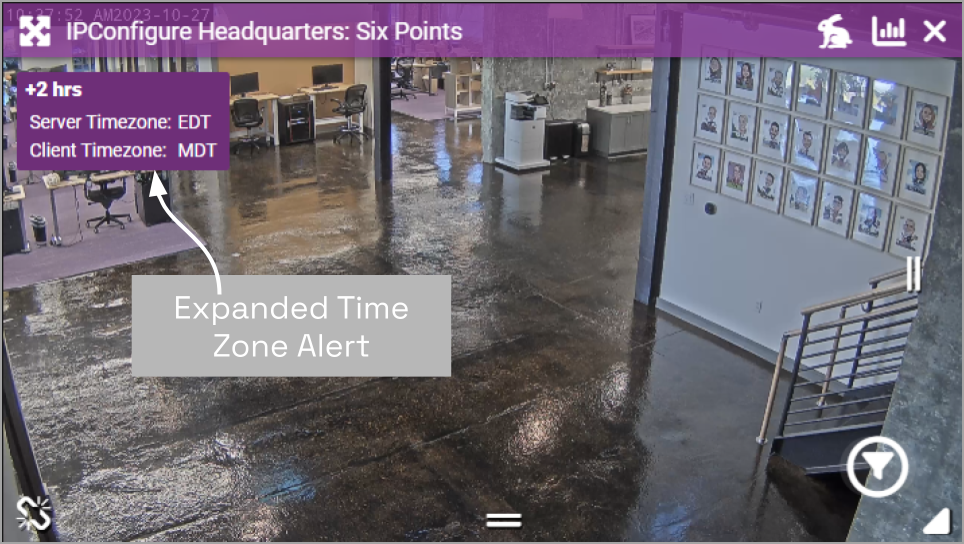 Time Zone Alert - Orchid Fusion/Hybrid VMS User Guide - 23.12