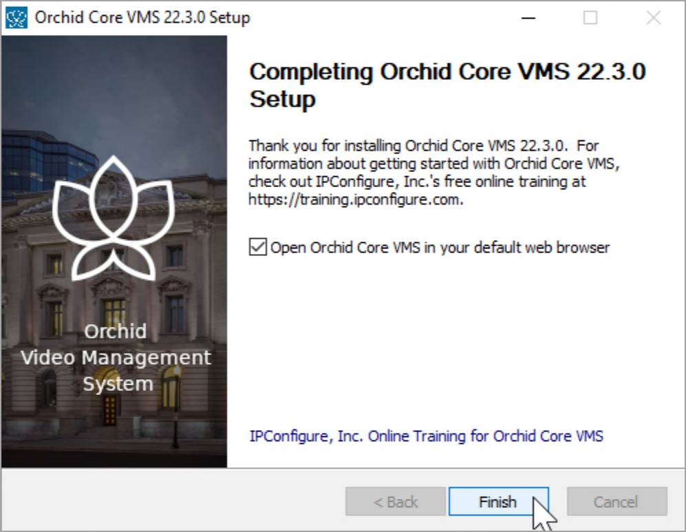Installing Orchid Core VMS on Windows - Orchid Recorder Installation Guide - 22.9