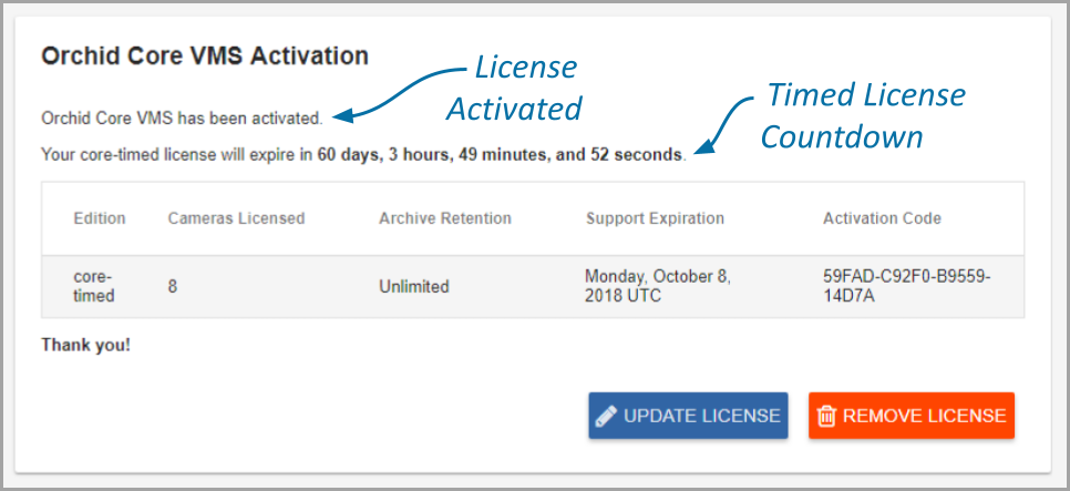 Add a License (Offline Method) - Orchid Recorder Administrator Guide - 22.3
