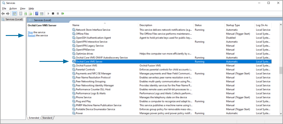 How to Manage the Orchid Core VMS Services in Windows - Orchid Recorder ...