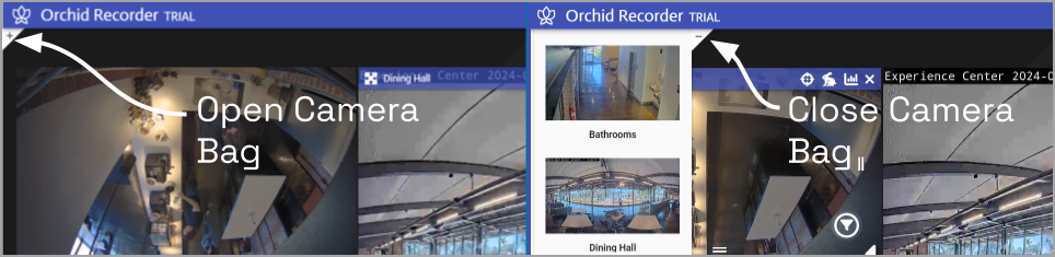 Opening and Closing the Camera Bag - Orchid Recorder User Guide - 23.12