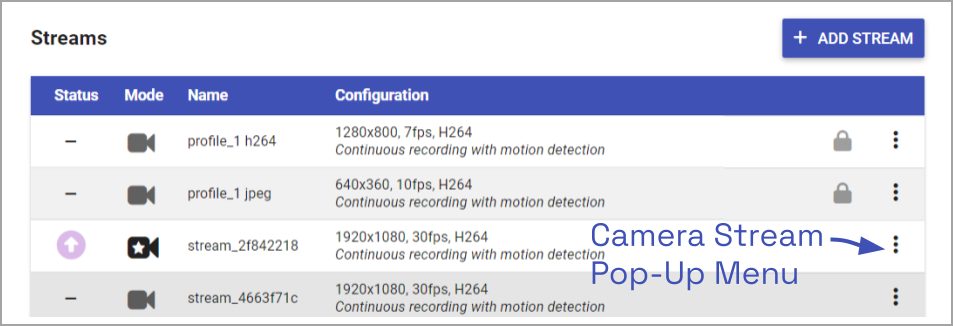 Copy Stream to Cameras - Orchid Recorder Administrator Guide - 25.3