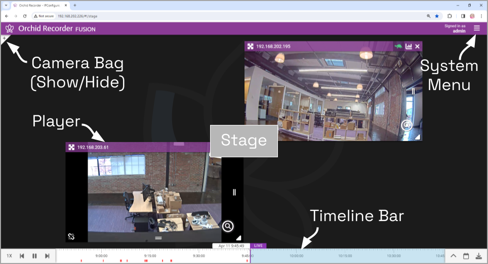 User Interface Overview - Orchid Recorder User Guide - 24.12