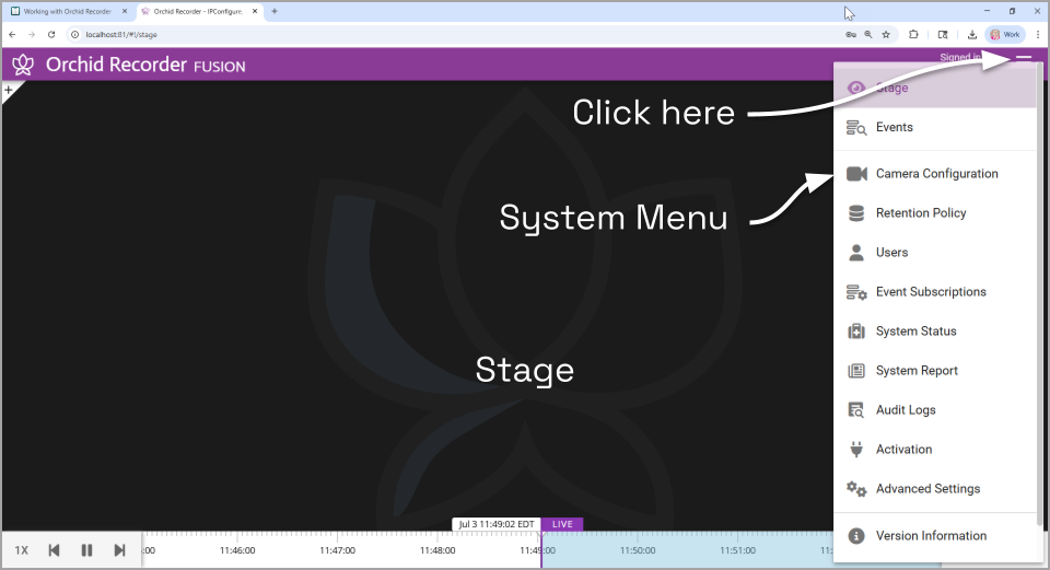 Working with Orchid Recorder - Orchid VMS Admin Guide - 25.6