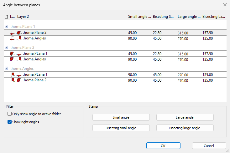 Show angles between planes - Flexijet Stone - 1