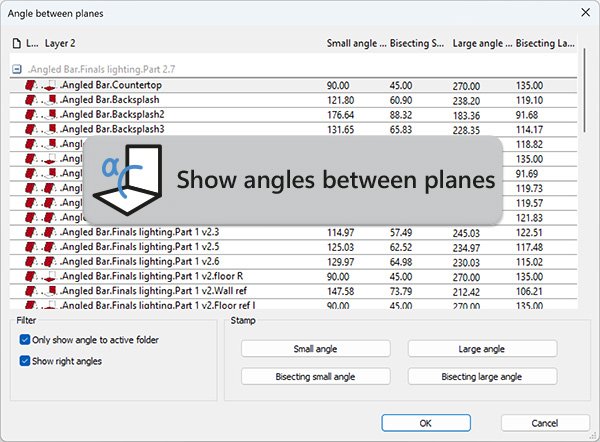 Show angles between planes - Flexijet Stone - 1