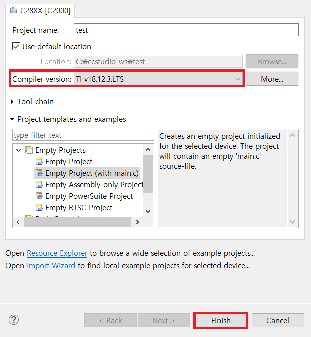 Step1 Create A Project In Code Composer Studio User Guides 2023
