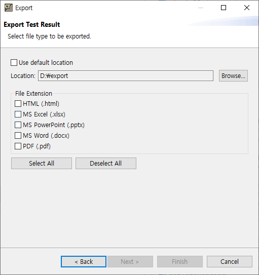 Test − Generate test report - User Manual - 3.7
