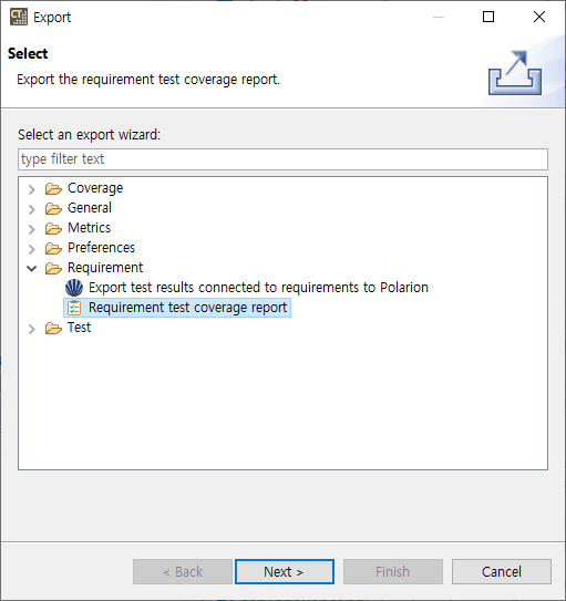 Requirement − Requirement test coverage report - User Manual - 3.7