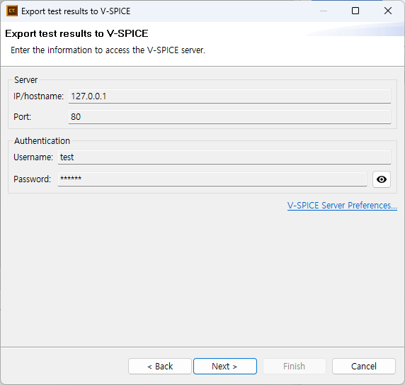 Requirement − Export test results to V-SPICE - User Manual - 2024.12
