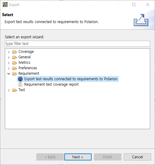 Requirement − Export test results connected to requirements to Polarion ...