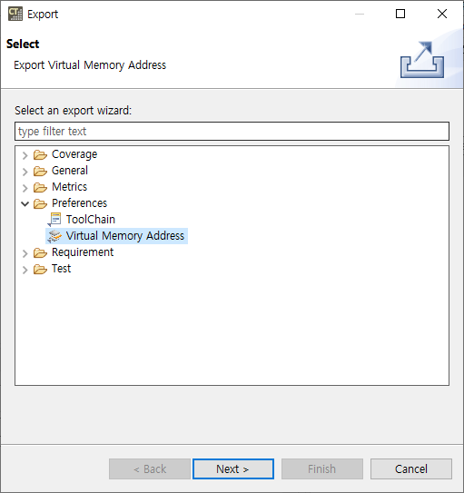 Preferences − Virtual Memory Address - User Manual - 2024.12