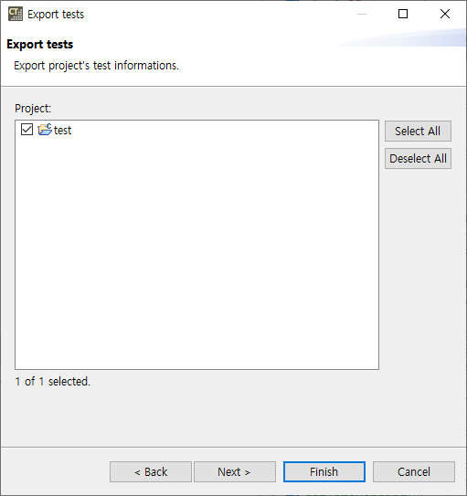 Test − Export test - User Manual - 2023.12