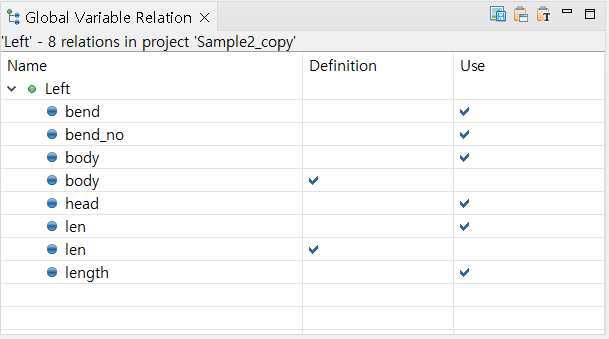 Global Variable Relation View - User Manual - 3.7