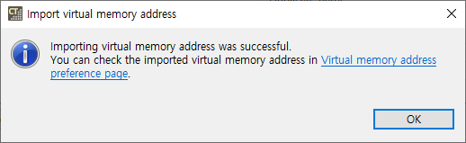 Preferences − Virtual Memory Address - User Manual - 3.7