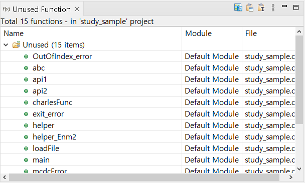 Unused Function View - User Manual - 3.7