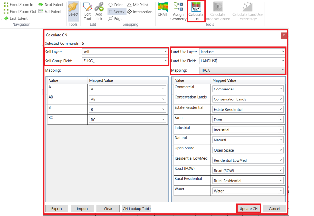 Step 8: Calculate CN - Visual OTTHYMO - 6