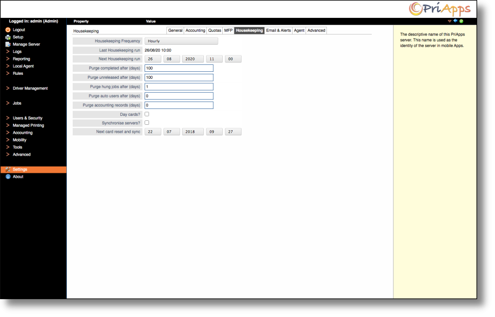 Housekeeping - PriApps SSO Admin Guide - v22.5
