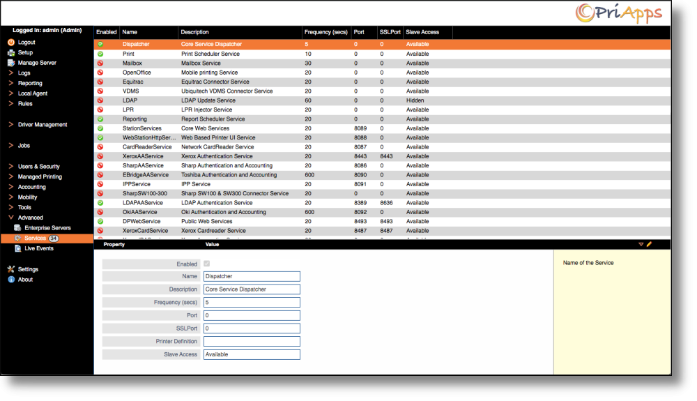 Configuring Services - PriApps SSO Admin Guide - v22