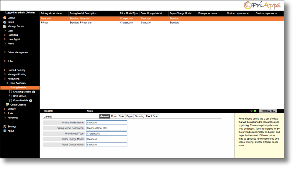 Pricing Models - PriApps SSO Admin Guide - v21