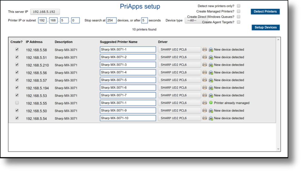 Automatically Detect & Configure Managed Printers - PriApps SSO Admin Guide - v21