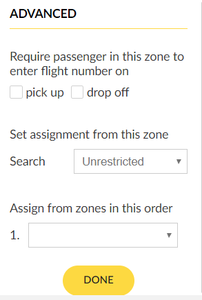 Zones / Assignment Zones - Admin Panel - Unified Admin