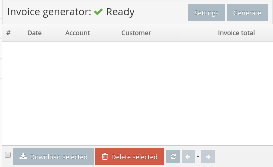 Invoices - Admin Panel - Legacy