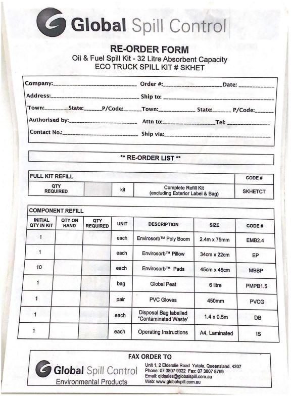 OIL & FUEL SPILL KIT - Lifesaving Patrol Operations Manual (POM) - 1