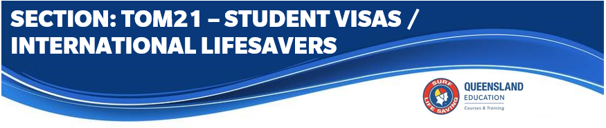 STUDENT VISAS / INTERNATIONAL LIFESAVERS - Training Operations Manual - 1